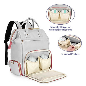 Damero Wearable Breast Pump Bag with Cooler, Compatible with Elvie Breast Pump and Double Layer Breast Pump Carrying Bag with Detachable Design and Waterproof Mat Bundle
