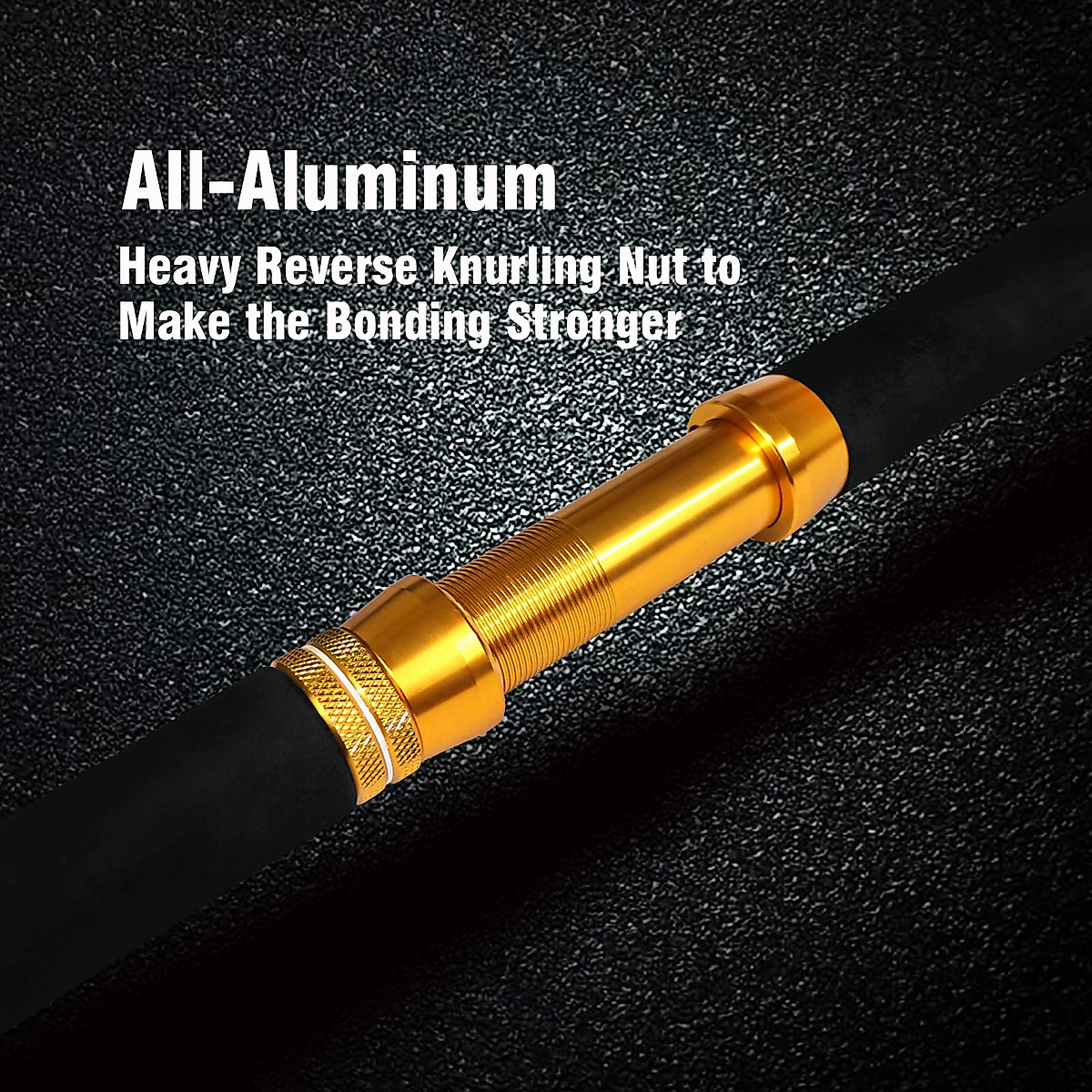 Fiblink Saltwater Offshore Trolling Rod 2 Piece Fishing Roller Rod Big Name Conventional Boat Fishing Pole with Roller Guides (30-50lb,5'6")