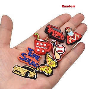 Pabucle Lot of 25,40,80,100,120,200PCS Random PVC Different Shoe Charms for Clog Shoes Decoration Charms (25)