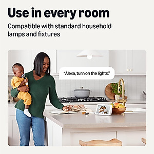 Amazon Basics Smart A19 LED Light Bulb, Color Changing, 2.4 GHz Wi-Fi, 60W Equivalent 800LM, Works with Alexa Only, 1-Pack, Certified for Humans