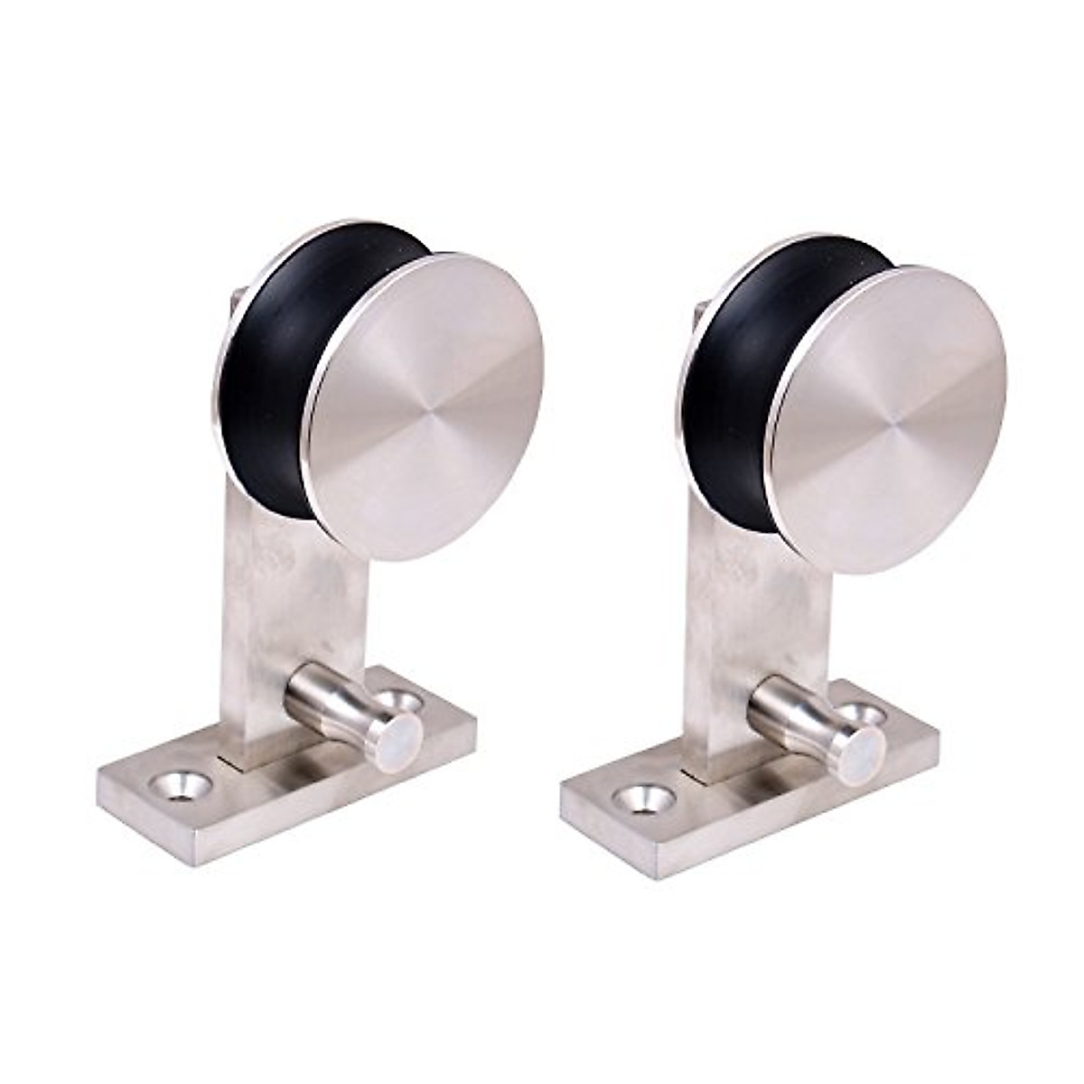 TMS 5FT European Modern Satin Stainless Steel Sliding Barn Wood Door Closet Hardware