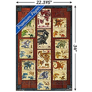 Trends International Dungeons Dragon Grid Wall Poster, 22.375" x 34", Premium Unframed Version