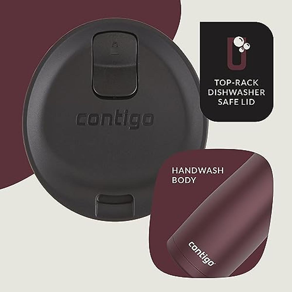 Contigo West Loop 2.0 Leak-Proof, Spill-Proof Insulated Stainless Steel Travel Mug, 16oz., Chocolate Truffle Metallic