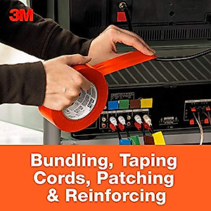 3M Multi-Use Colored Duct Tape, Orange with Strong Adhesive and Water-Resistant Backing, Multi-Surface 3M Duct Tape for Indoor and Outdoor Use, 1.88 Inches x 20 Yards, 1 Roll (3920-OR)