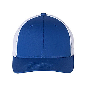 Richardson Fitted Trucker with R-Flex L/XL Royal/ White