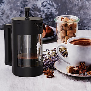 DUCHIFAD French Press Coffee Maker 21 oz, Camping Plastic Glass French Coffee Press, Medium Size Tea and Frothed Milk Press,100% BPA Free Prensa Francesa, Rust-Free and Dishwasher Safe (21 oz)