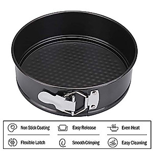 OMBX 4 Inch Cake Pan, Non-Stick Cheesecake Pan, Cake Pan, Springform Pan, Removable Bottom Cake Pan - Black