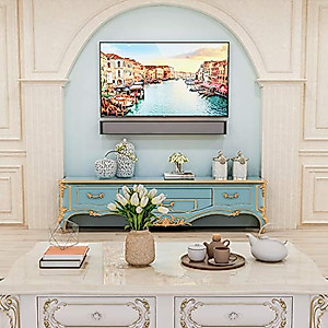 Dynavista Soundbar Mount Sound Bar TV Bracket for Mounting Above or Under TV, Fits 22lbs(10kg) with Adjustable Long and Short Extension Arm