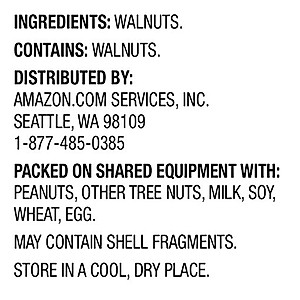 Amazon Brand - Happy Belly California Walnuts Halves and Pieces, 40 Ounce