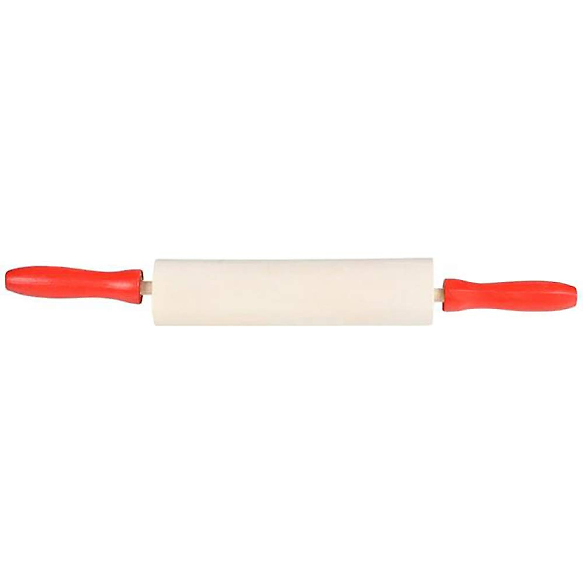 Mini Rolling 7.5 Inch (Pack of 6) Rolling Pin for Play Dough - Wood Kids Rolling Pin For Little Bakers, With Red Handles Arts and Crafts Clay Roller, 7.5" (6-Pack)