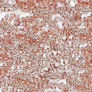8000PCS Luxury Shiny Rose Gold Crystal Diamond for Wedding Bride Show Birthday Bachelorette Party Table Decorations