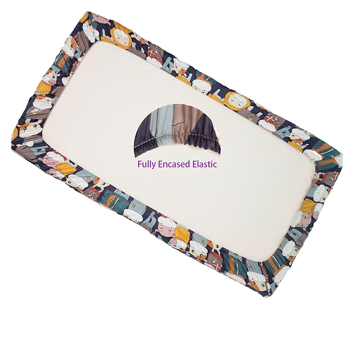 Fitted Crib Sheet Organic Cotton Baby Crib Mattress Sheet Nursery Bedding Sheet for Boys and Girls Toddler Sheet (Color : SK004)