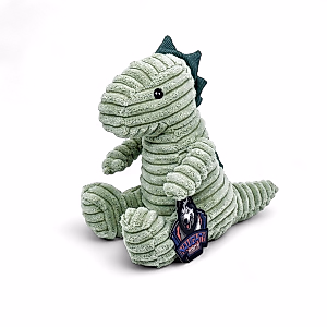 MORELIFE Naughty Dogs Dinos Plush Squeaky Toy | for Small Medium Large Dogs, All Dog Breeds, Green