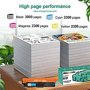 JMLCOLORS Compatible TN227 TN-227 Toner Cartridge Replacement for Brother TN223 TN227BK Work with MFC-L3770CDW MFC-L3750CDW HL-L3290CDW HL-L3270CDW HL-L3230CDW Printer (TN-227BK/C/M/Y High Yield)