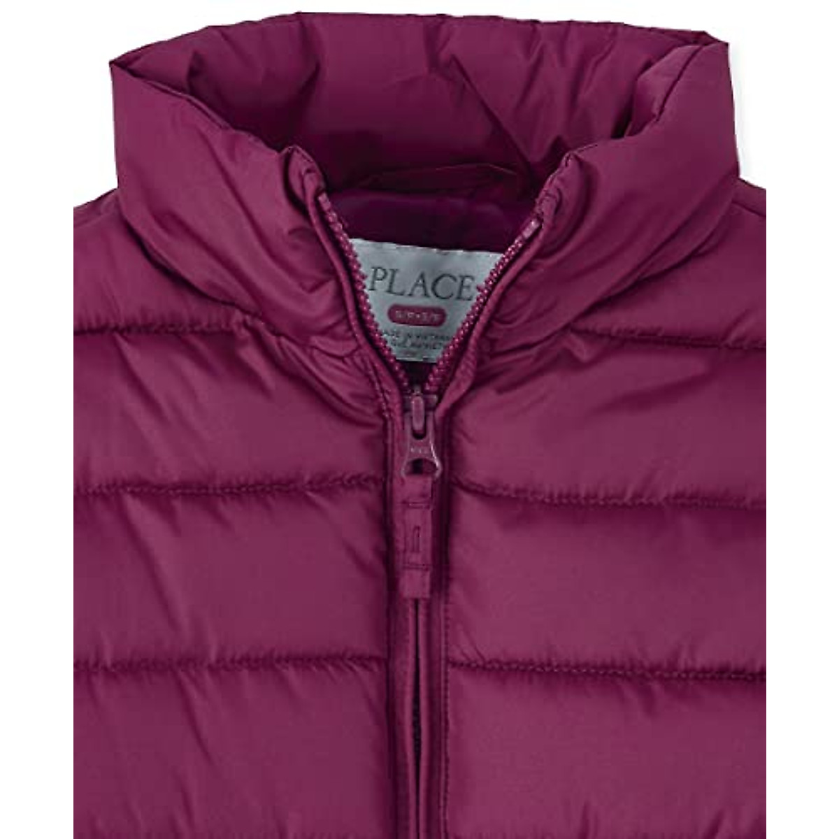 The Children's Place Girls' Medium Weight Puffer Jacket, Wind, Water-Resistant, Purple Rose, Large (10/12)