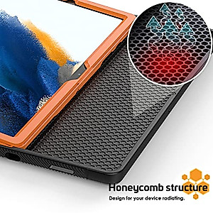 Tablet PC Case Magnetic Smart Cover Case Compatible with Samsung Galaxy Tab A8 10.5-Inch 2021/2022 (SM-X200/X205), Shockproof Protective Case with Auto Sleep/Wake PU Leather Case, Multi-angle Stand Ta
