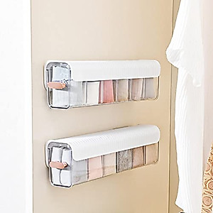 Wall-mounted underwear storage box without perforation to put underwear socks bra three-in-one household wardrobe finishing box artifact wall mounted underwear storage box, for underwear socks ties