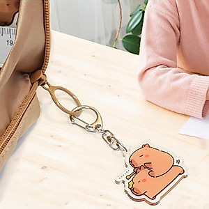 Seqgante Cute Capybara Pencil Case with 12 Compartments 90° Wide Opening Mouth Pencil Pouch with Kawaii Pins Plush Cute Stationery
