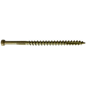 #7 x 2-1/2" Bronze Star Exterior Coated "Tiny" FINISH HEAD Wood Screw Torx/Star Head(1 POUND-Apx. 141 Screws) Finish Head Exterior Coated Torx/Star Drive Wood Screws-Tiny Head Wood Screws