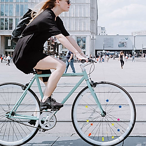 YuCool Bike Wheel spokes-180Pcs Colorful Star Bicycle Spokes,Bike Decorations Wheel Spokes Bead,Bike Accessoriess for Kids