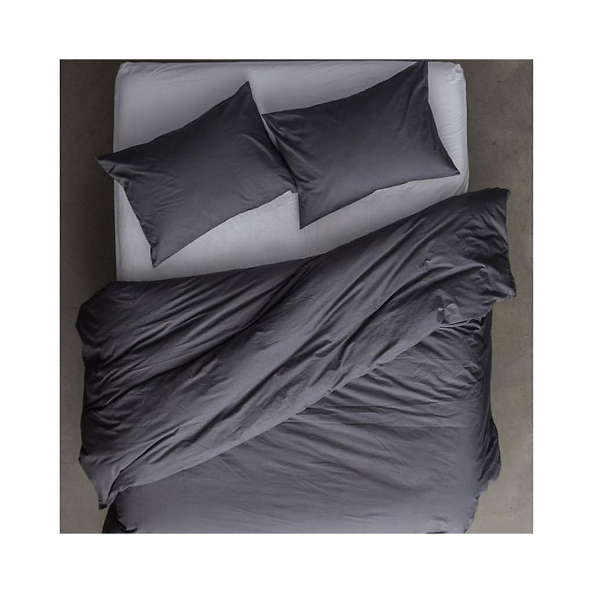 The Bishop Cotton Duvet Cover Queen Size, 100% Egyptian Cotton 1 Piece Duvet Cover Full, 800 Thread Count Queen Duvet Cover Set, Soft Bedding Comforter Cover with Zipper Closure - Elephant Grey