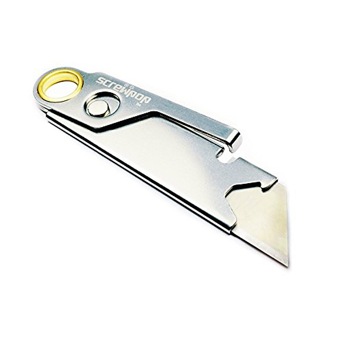 Screwpop Ron's Utility Knife 3.0 for Keychain and Carabiner Attachment also Magnetizes to (Appliances | Machines | Tool Boxes | Filing Cabinets | Metal Surfaces | Etc.) Stainless Steel