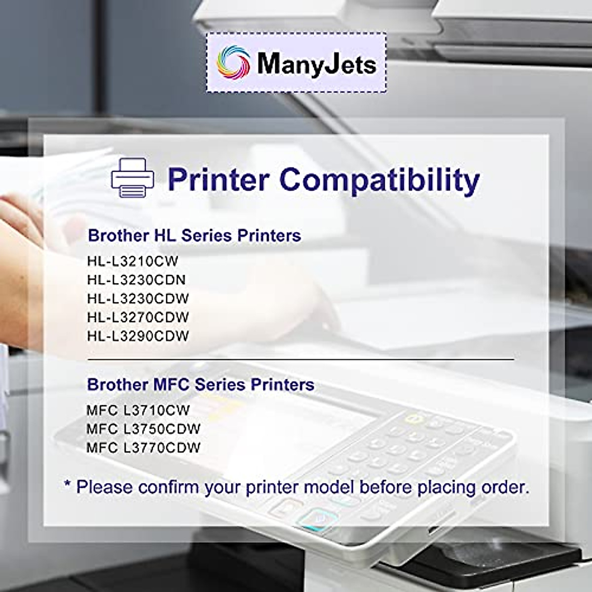 ManyJets TN227 Compatible Toner Cartridge Replacement for Brother TN227BK TN 227 BK TN223 Work with HL-L3210CW HL-L3290CDW HL-L3270CDW MFC-L3750CDW MFC-L3710CW HL-L3230CDW MFC-L3770CDW (Black,2-Pack)