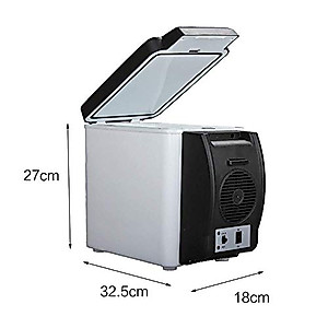 Mini Fridge 6L Portable CounterTop Fridge Quiet InVehicle Compact Refrigerators Car Compact Refrigerator | Low Energy，4 Bottles of Drinks Can Be Placed On The Top Table Top Fridge (Color : White) MZ