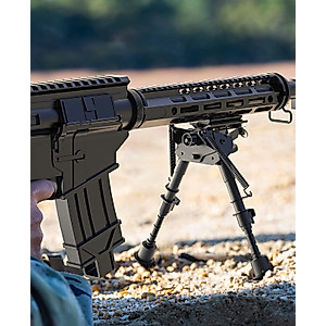 CVLIFE 6-9 Inches Carbon Fiber Rifle Bipod, Pivot Tilting Bipods for Rifles with Adapter Compatible with Mlok Swivel Bipod for Hunting and Shooting