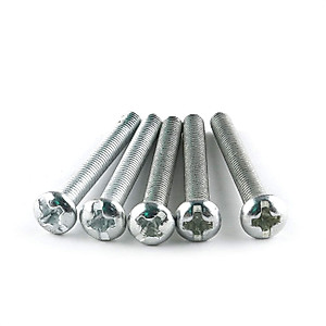 E-outstanding 24pcs M4x35mm Galvanized Carbon Steel Mechanic Screws Philips Head for Office Equipment TV Wall Bracket Communication Equipment Electronic Equipment