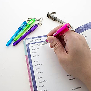 BAZIC Ballpoint Pen Palm Mini Pens w/Key Ring, Black Ink 1.0 mm Bold Point Smooth Writing, Total 15 pens