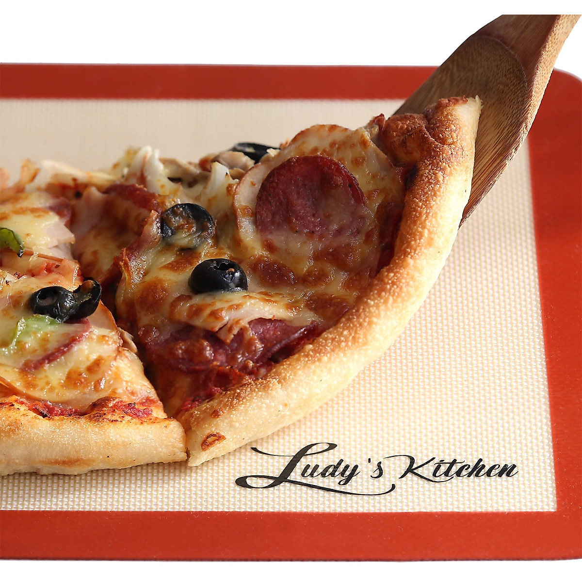 Baking Sheet Liners, 2-Pc Set by Ludy's Kitchen - Replaces Baking Papers - Commercial Grade Silicone Baking Mats - Non Stick, Durable, & Reusable Oven Pan Liners - Great Gift Ideas