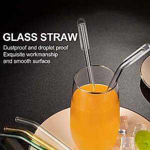 Hemoton Glass Straw Covers 10pcs Glass Straw Lid Protective Case Milk Transparent Straw Lids