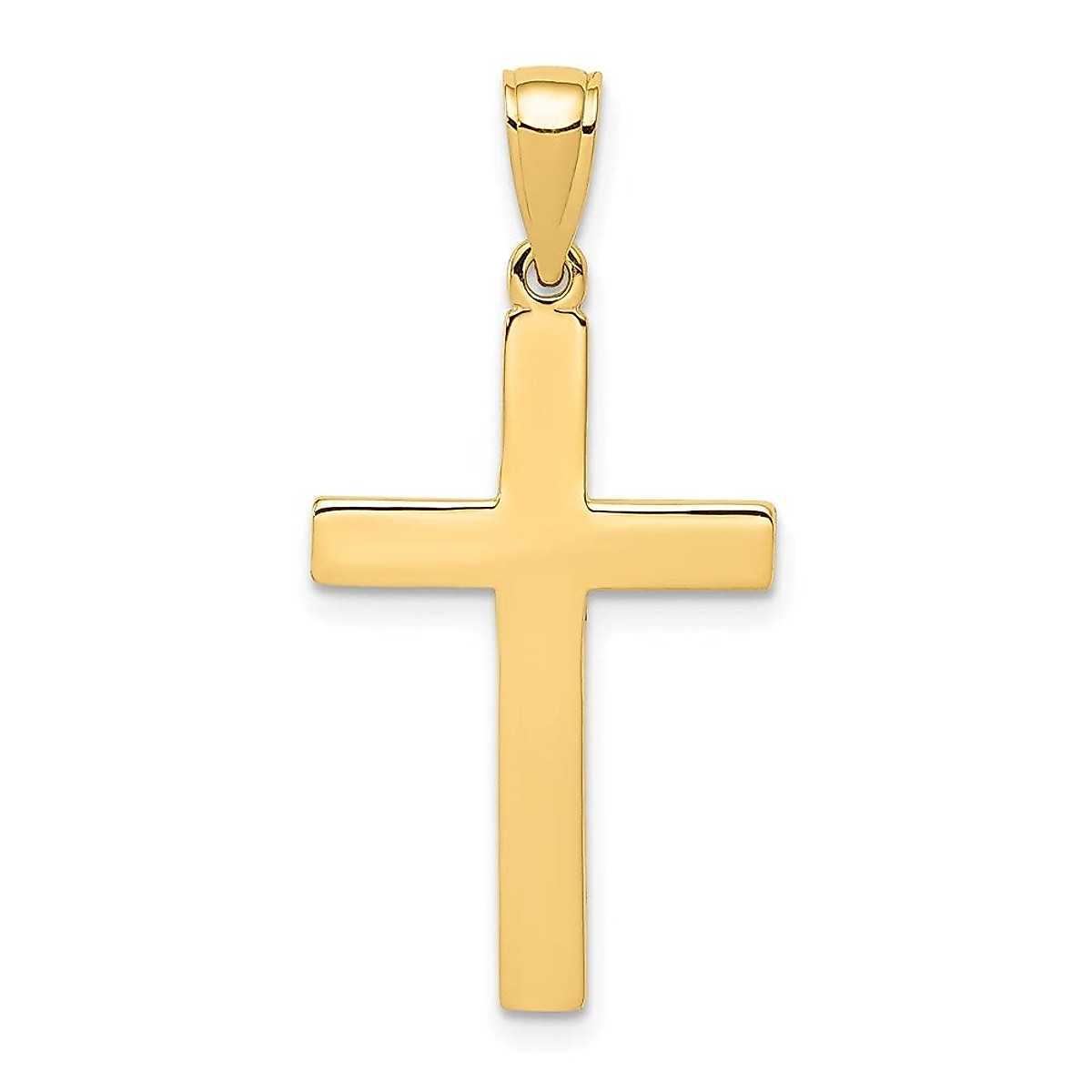 Diamond2Deal 14K Yellow Gold Religious Crucifix Cross Pendant Fine Jewelry for Women
