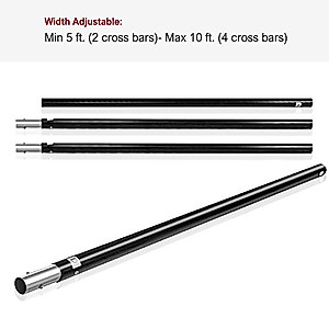 LimoStudio 10 ft Wide Crossbar, 4-Section, Photography Lighting Muslin Backdrop Support Crossbar, Wide Compatibility, AGG1783