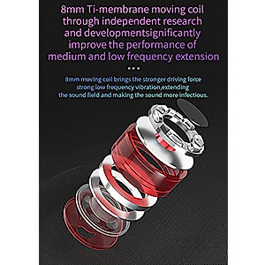 CVJ CSK IEM Earphones,FEDAI 1DD 1BA in Ear Headphone Hybrid Drivers, CCA in Ear Monitor Wired Earbuds with Detachable CPin Cable(No Mic, Black) … …