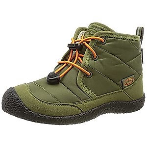 KEEN Howser 2 Quilted Mid Height Waterproof Comfy Durable Chukka Boots, Capulet Olive/Russet Orange, 13 US Unisex Little Kid