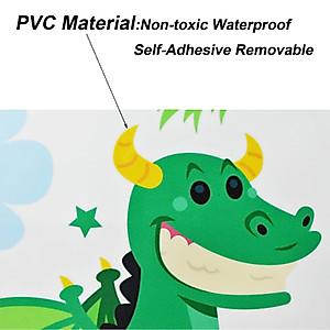 Maydahui Princess Knight Wall Stickers Castle King Cartoon Dragon Wall Decal (22 x24 Inch) for Kids Room Nursery Living Room