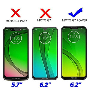 Military Grade Drop Impact for Motorola Moto G7 Power Case Moto G7 Supra Case 360 Metal Rotating Ring Kickstand Holder Magnetic Car Mount Armor Shockproof Case for Moto G7 Power Phone Case (Black)