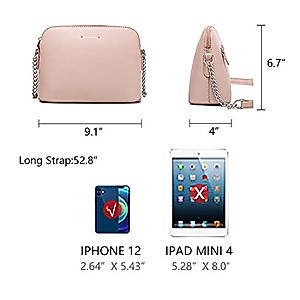 DAVIDJONES Faux Leather Hobo Purse and Wallet set for women Chain Dome Crossbody Small Bag