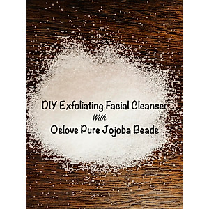 Oslove Organics Pure Jojoba Beads- 20/40 Mesh Size | Cleanses and Exfoliates Skin | Use in Soaps, Cleansers & Scrubs- 4oz