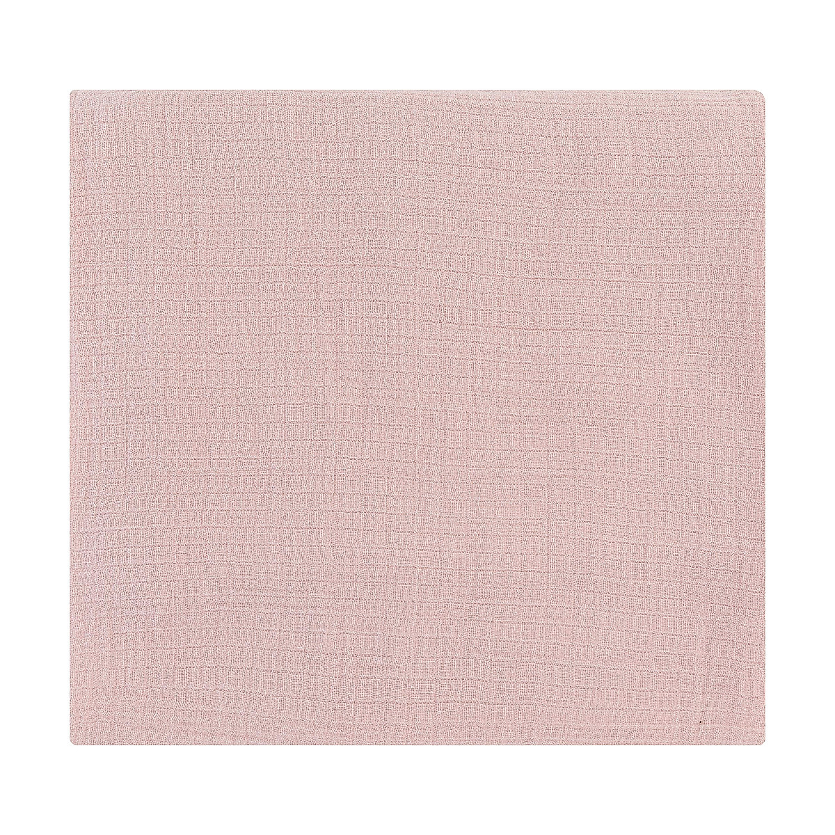 Ely's & Co. Cotton Muslin Swaddle Blanket 1-Pack for Baby Girl — 100% Cotton Muslin Extra-Large Swaddle Blankets (47” x 47”) Petal Pink