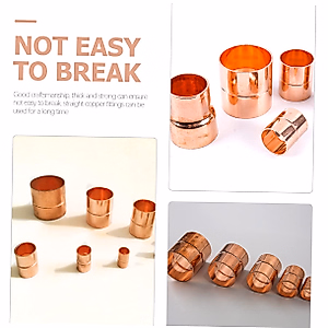 Angoily 15 Pcs Copper Air Conditioning Copper Tube Straight Connector Tubing Coupling Copper Coupling Brass Pushfit Fittings Straight Coupling Brass Fittings Isometric Copper Fittings