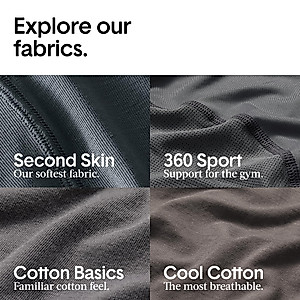 Tommy John Men's Trunk 4” Underwear, Second Skin Boxers with Supportive Contour Pouch, Soft Naturally Breathable Stretch Fabric Boxers for Men, Dress Blues, Large