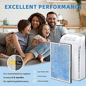 2 Pack MSA3 MSA3S Replacement Filter Compatible with Membrane Solutions MSA3 and MSA3S Air Purifier,True HEPA Air Purifier Replacement Filters