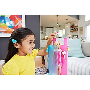 Barbie Doll and Furniture Set, Bathroom with Working Shower and Three Bath Accessories, Gift Set for 3 to 7 Year Olds​​