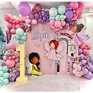 Purple Balloon Garland Kit - Double Stuffed Lavender Balloons Different Sizes 18/12/5 Inch Lilac Balloon Arch Latex Balloons For Birthday Baby Shower Wedding Bachelorette Party Decorations