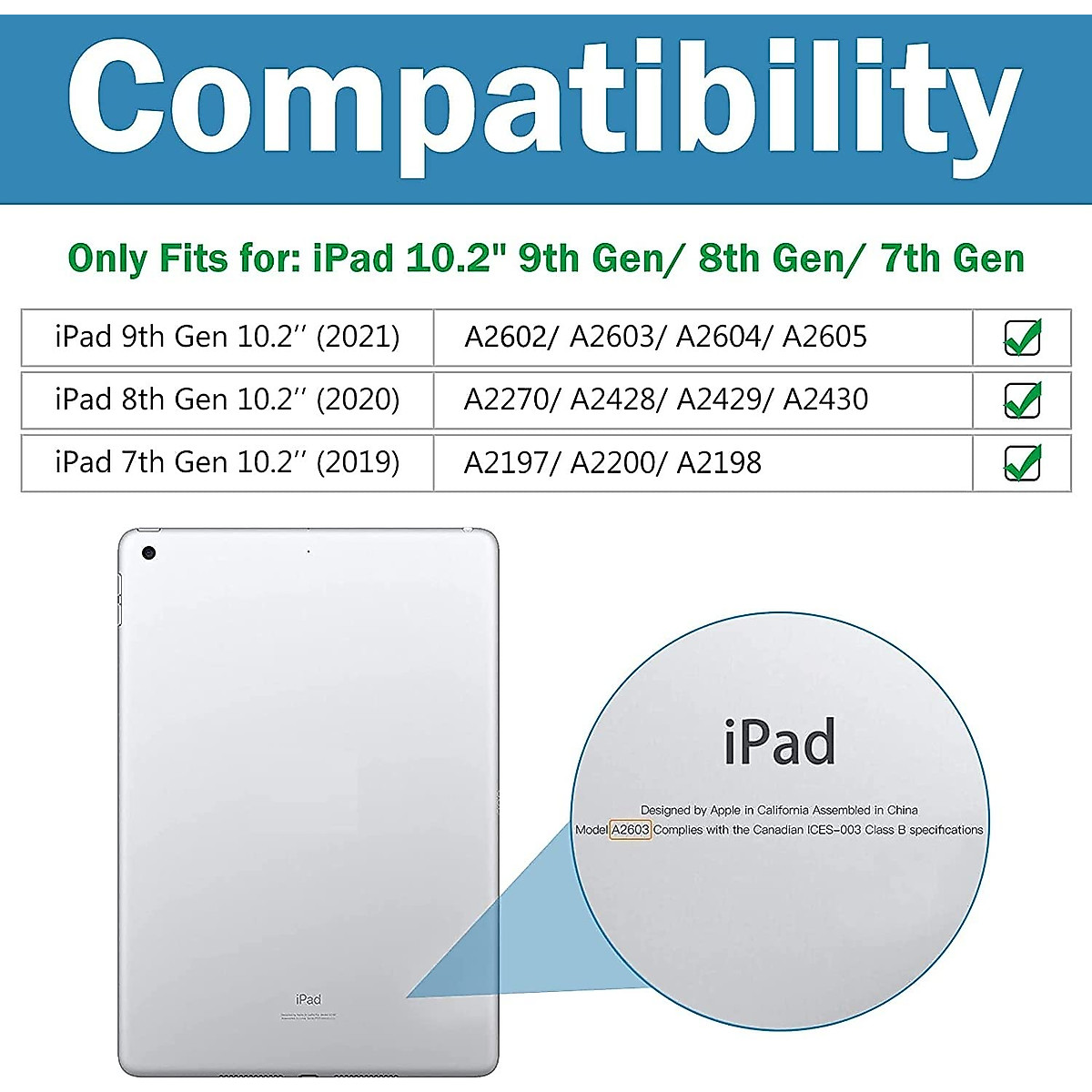 ProCase Smart Case for iPad 10.2 Case iPad 9th 8th 7th Generation Case, Hard Back Protective Cover iPad Case for iPad 10.2 Inch – Black