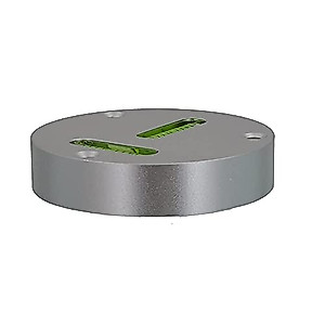 Metal round horizontal bubble T-type two-way level instrument metal level diameter 60mm accuracy 5 ′ / 2mm (silvery)