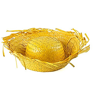 Funny Party Hats Beachcomber Hat – Hawaiian Luau Hat – Farmers Hat – Straw Costume Hat